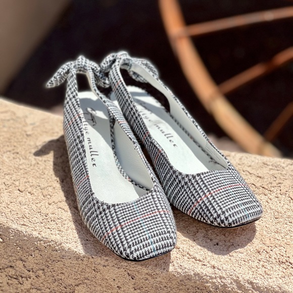 bettye muller | Shoes | Bettye Muller Gingham Peep Toe Bow Slingback ...